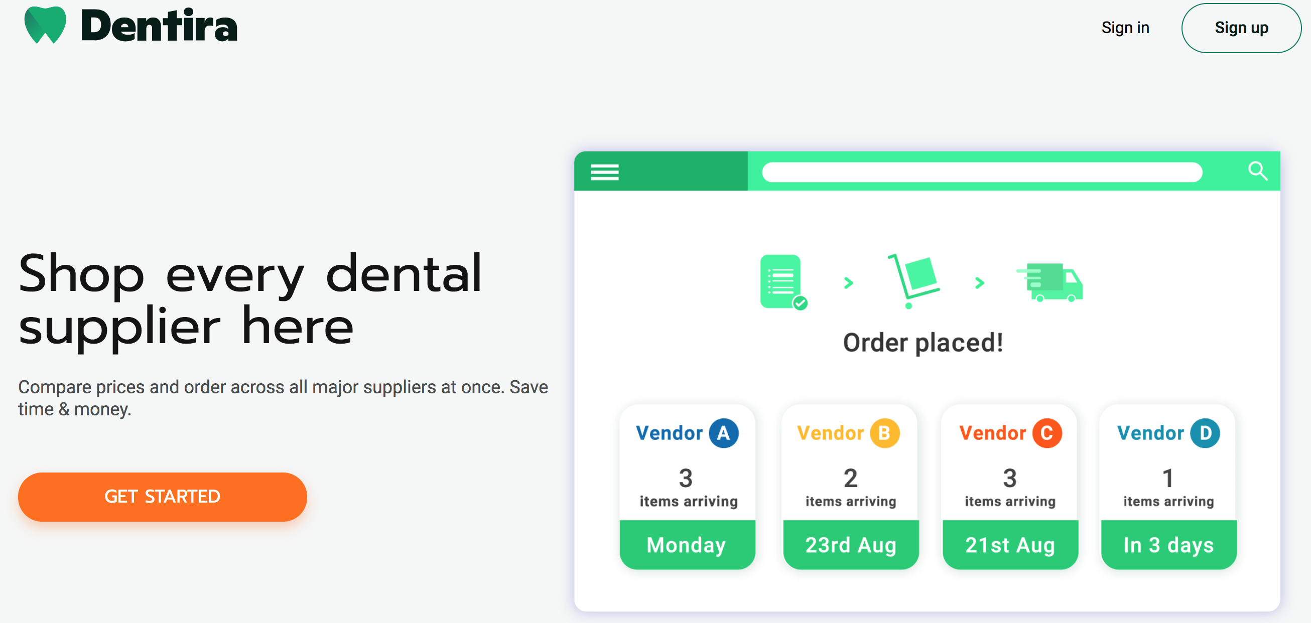 Dentira | Buy from all your Suppliers at once!